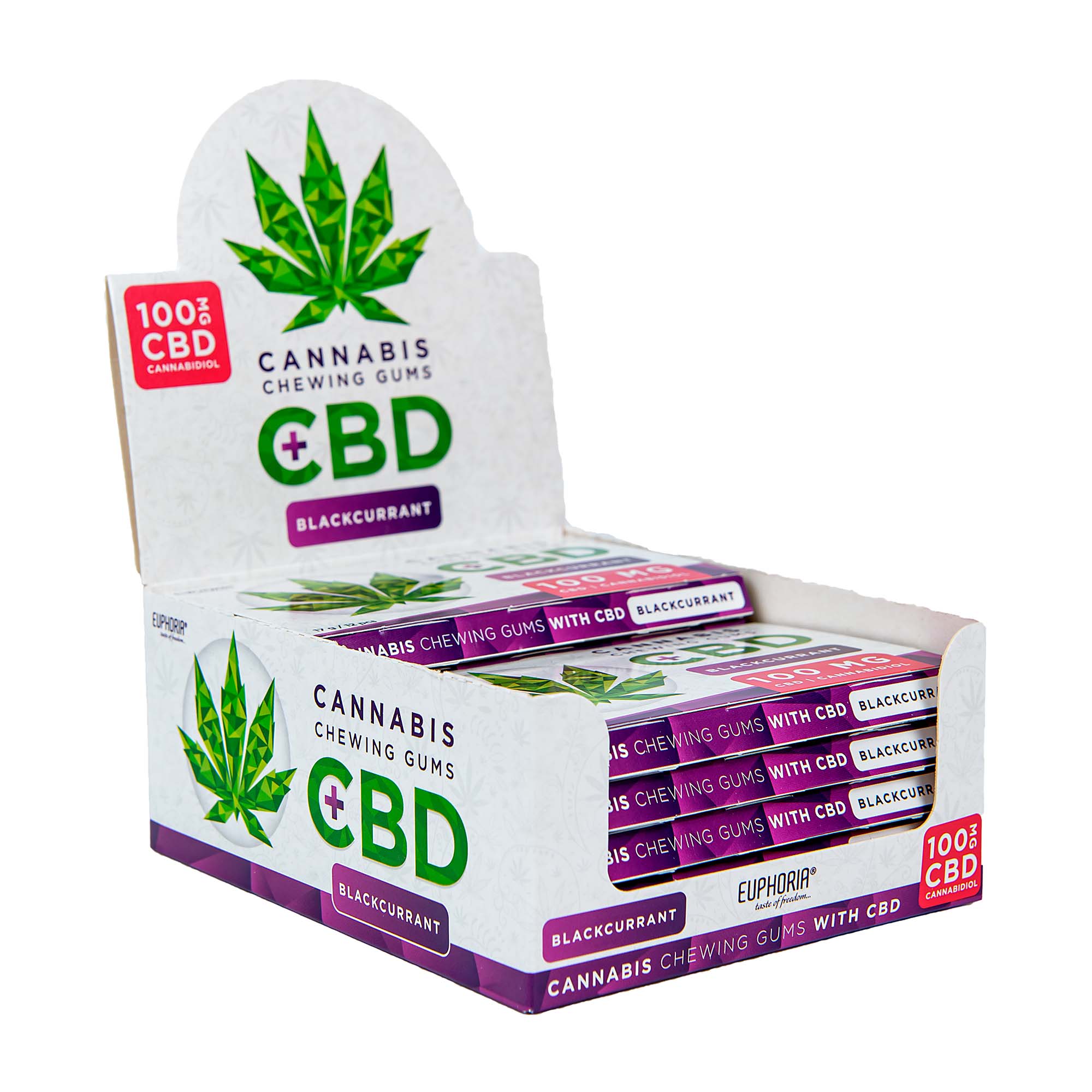 CBD Chewing Gum Blackcurrant 100 mg - Euphoria.eu your B2B Supplier of ...
